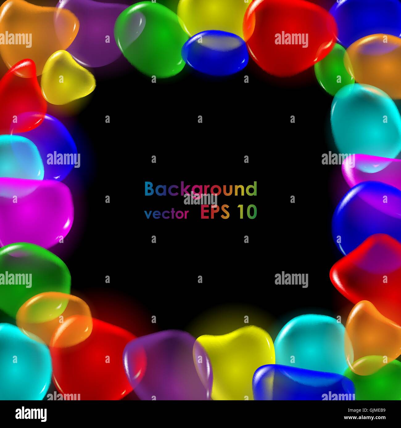 Colorful illustration with water drops on blue background Stock Vector ...