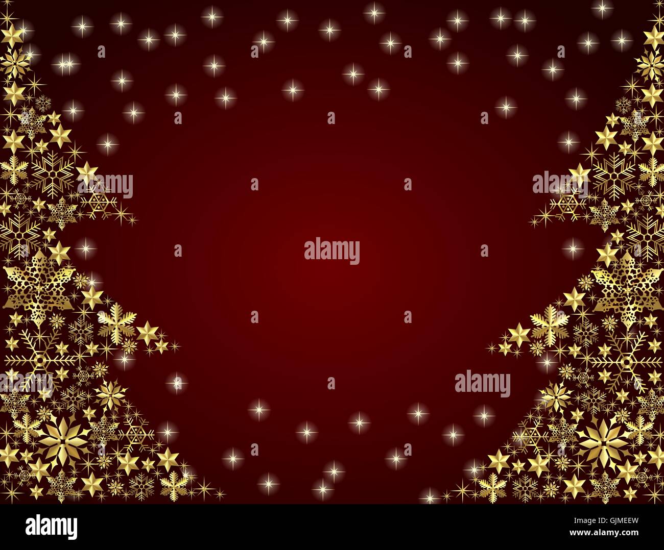 Christmas frame border golden hi-res stock photography and images - Alamy