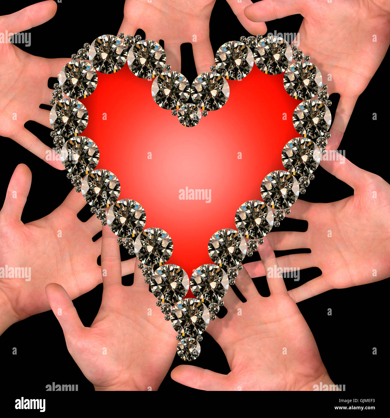 Hand palm diamonds hi-res stock photography and images - Alamy