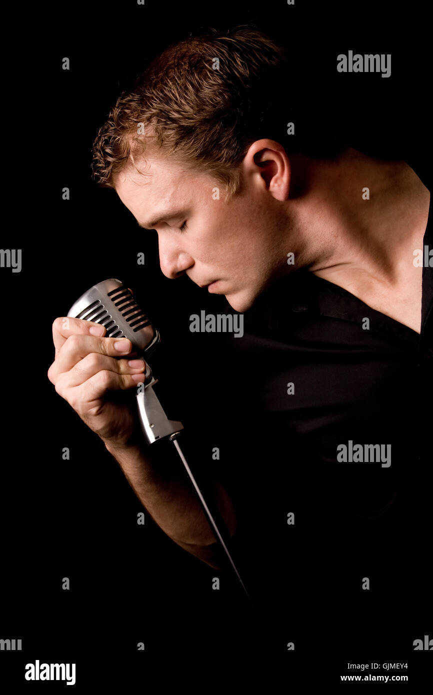 music musician microphone Stock Photo - Alamy