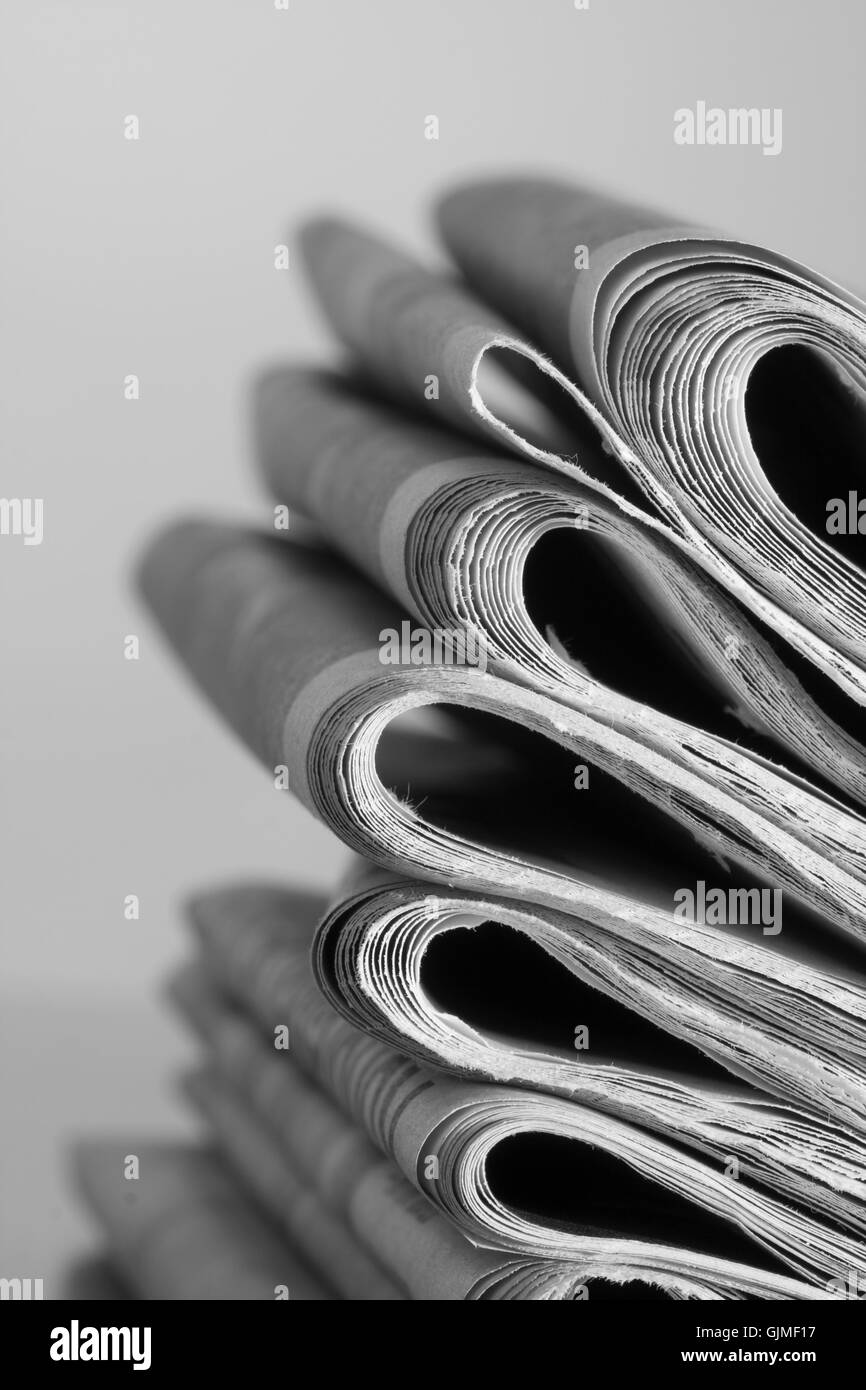newspaper journal stack Stock Photo - Alamy