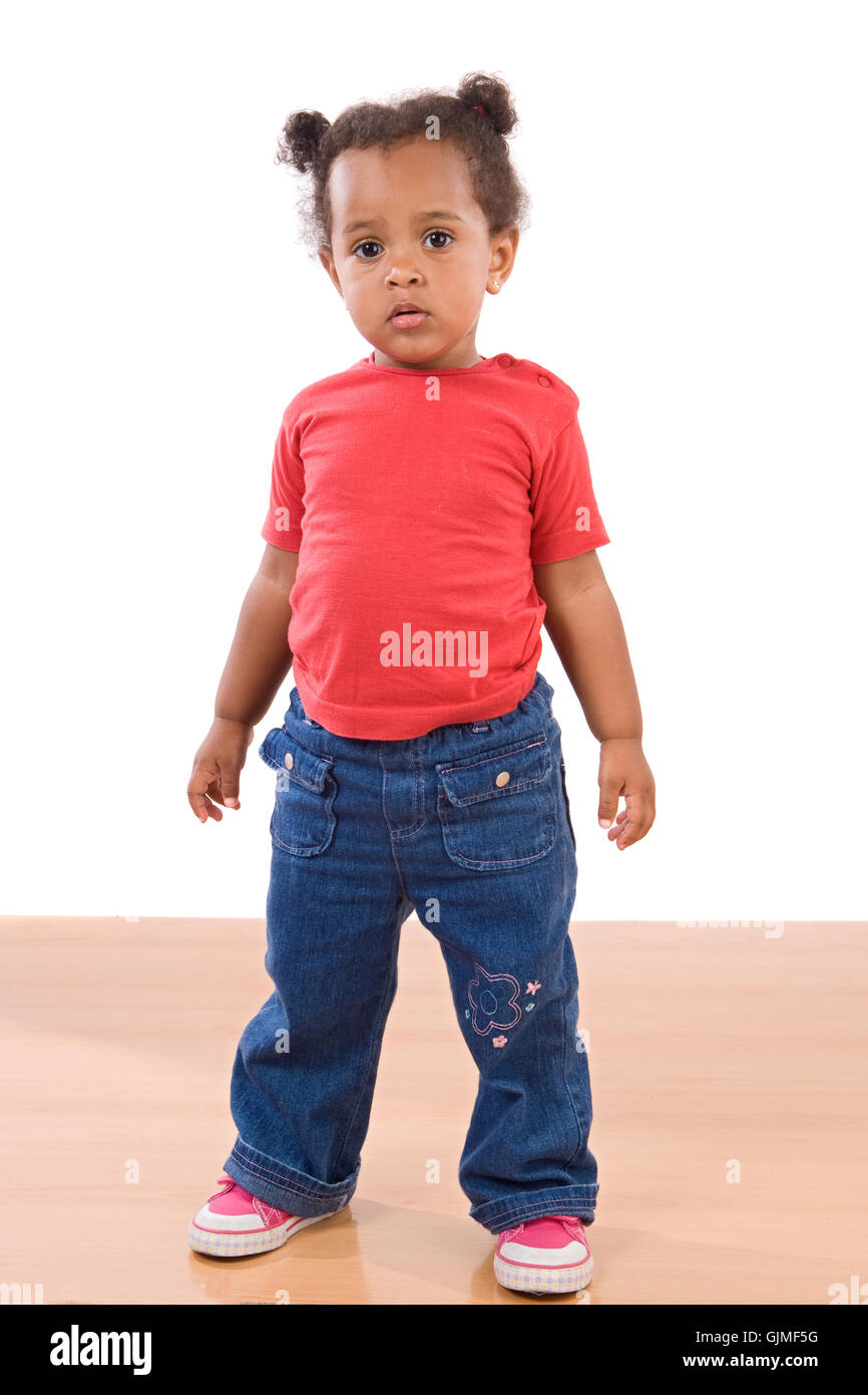 Sad Little Boy Standing