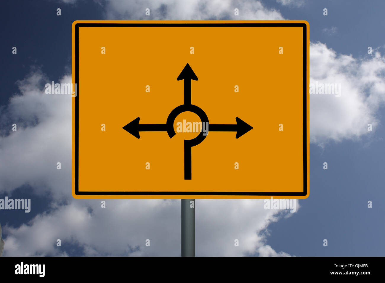 roundabout sign Stock Photo - Alamy