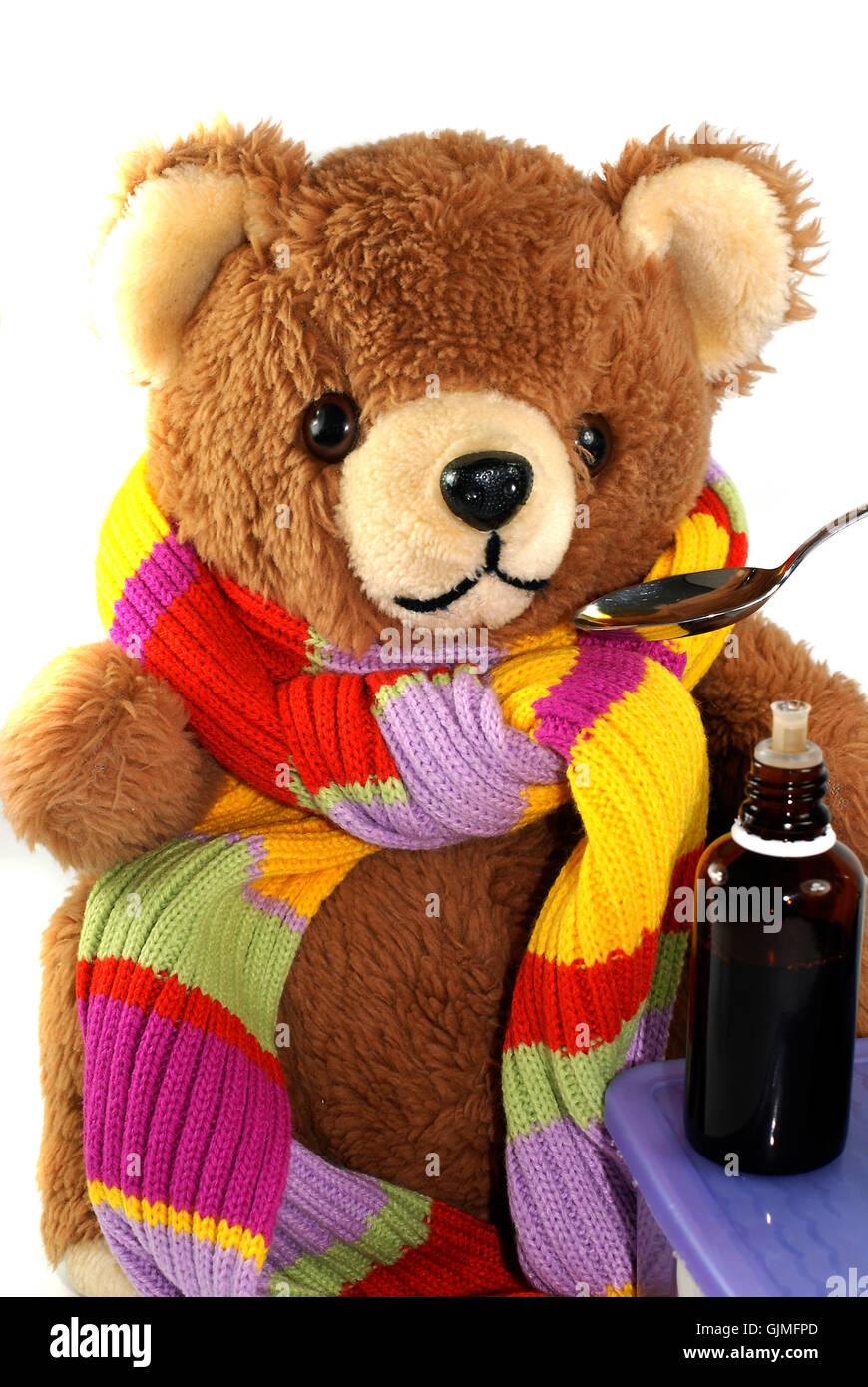 cold catarrh teddy Stock Photo - Alamy
