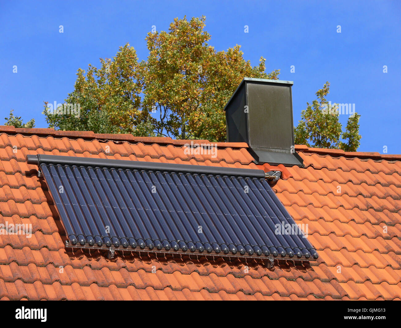 solar tube collector 3 Stock Photo - Alamy