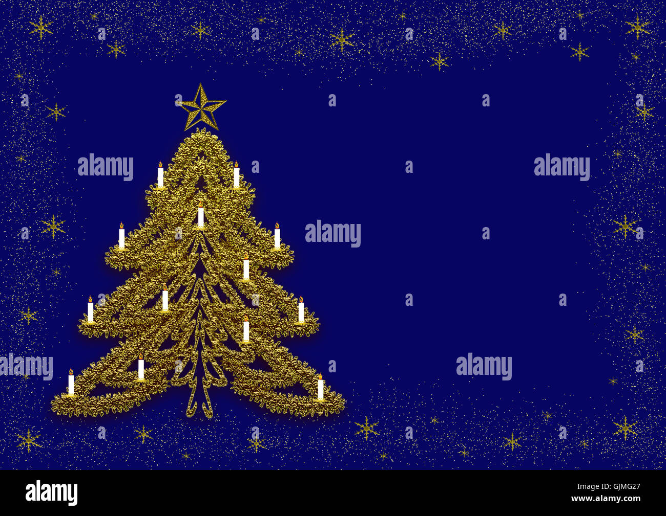golden christmas tree stars Stock Photo - Alamy