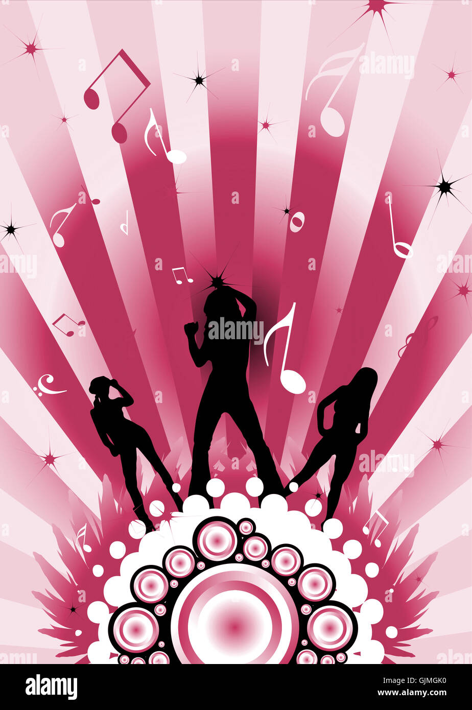 woman disco music Stock Photo - Alamy