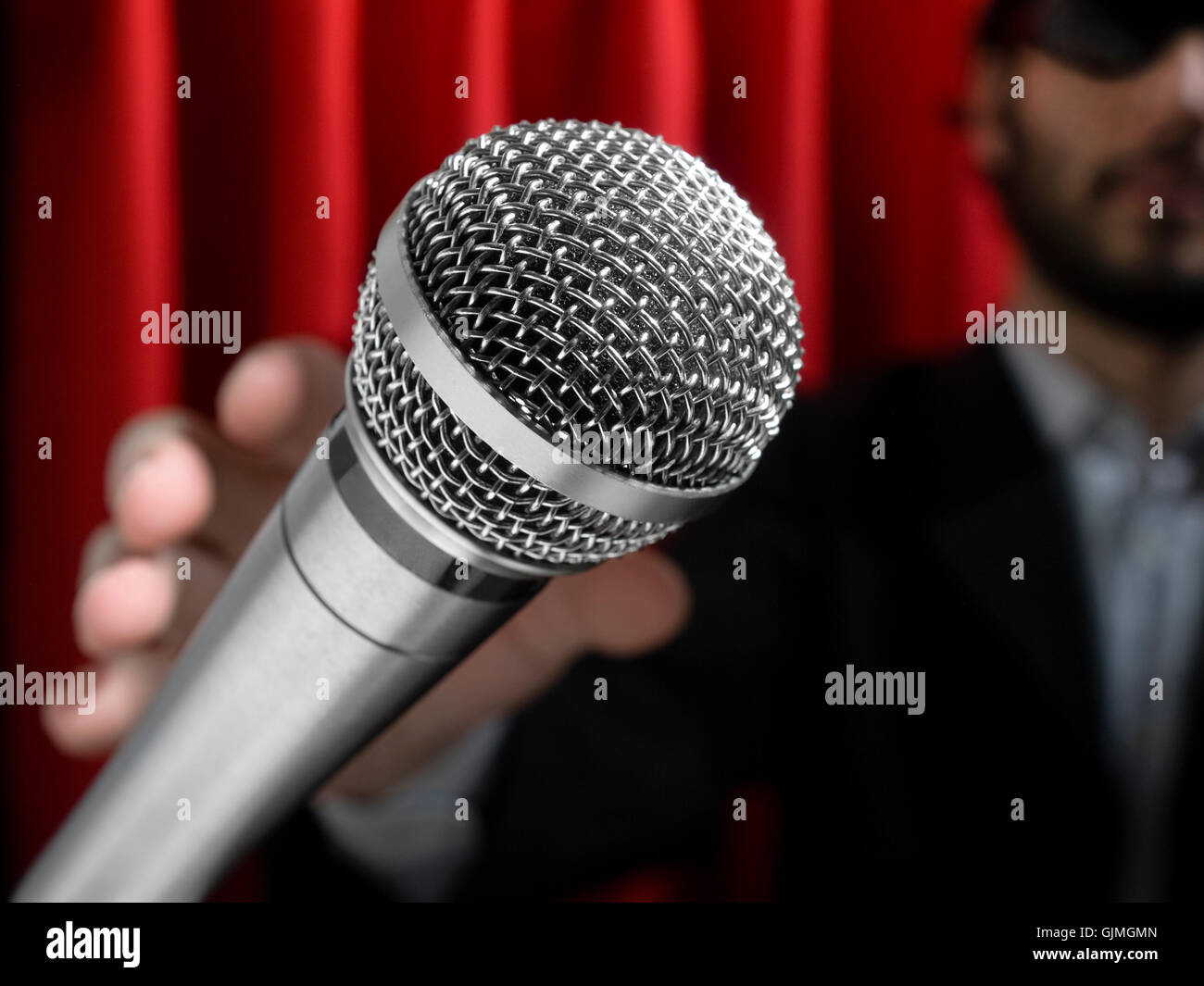 One silver curtain hi-res stock photography and images - Alamy