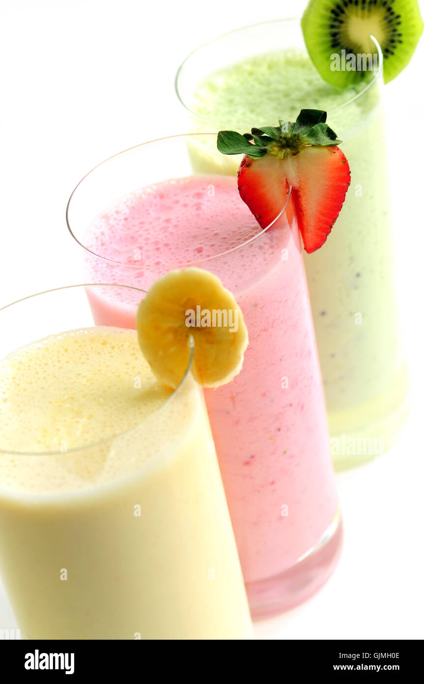 fruit milk shake Stock Photo - Alamy