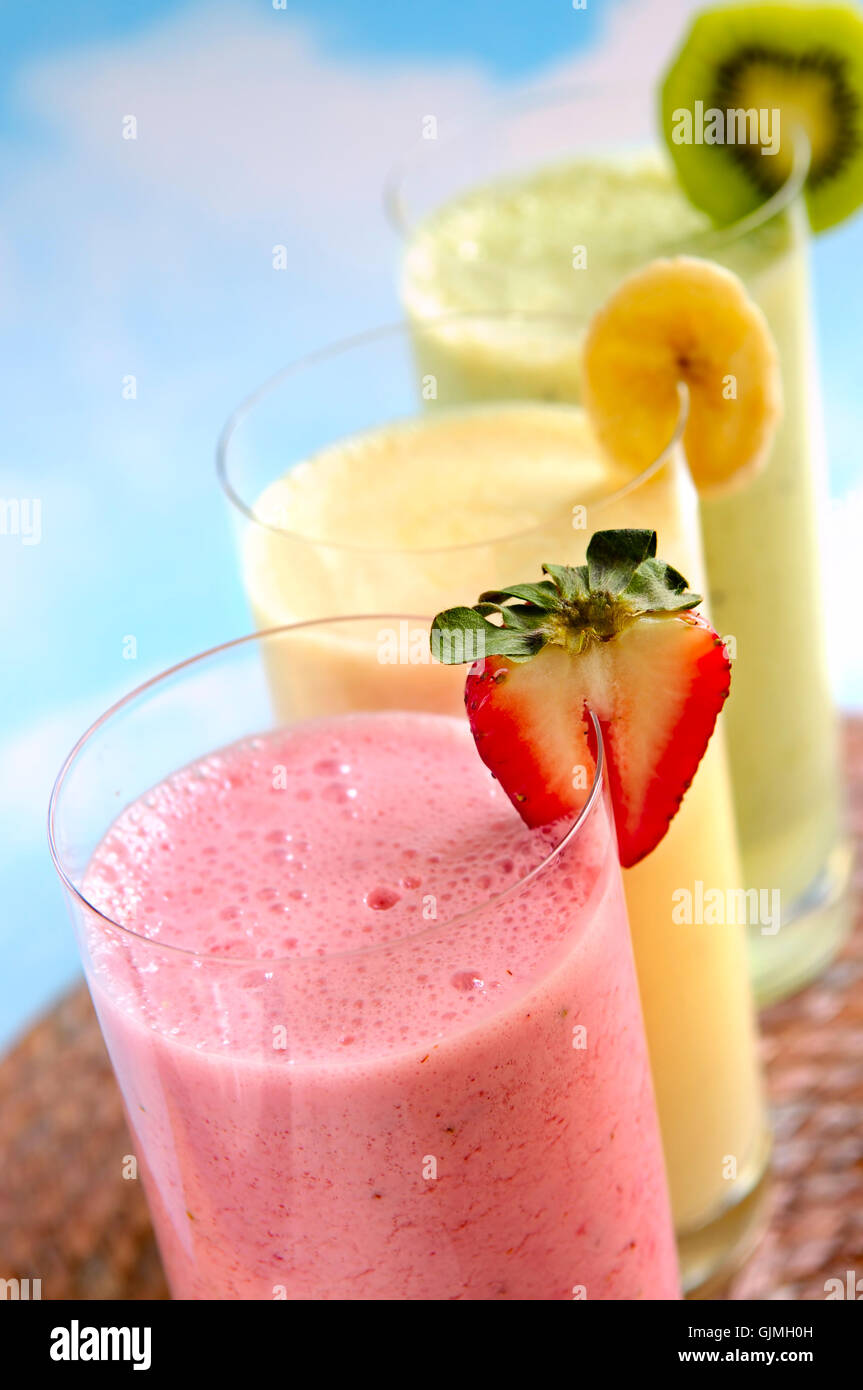 fruit milk shake Stock Photo - Alamy