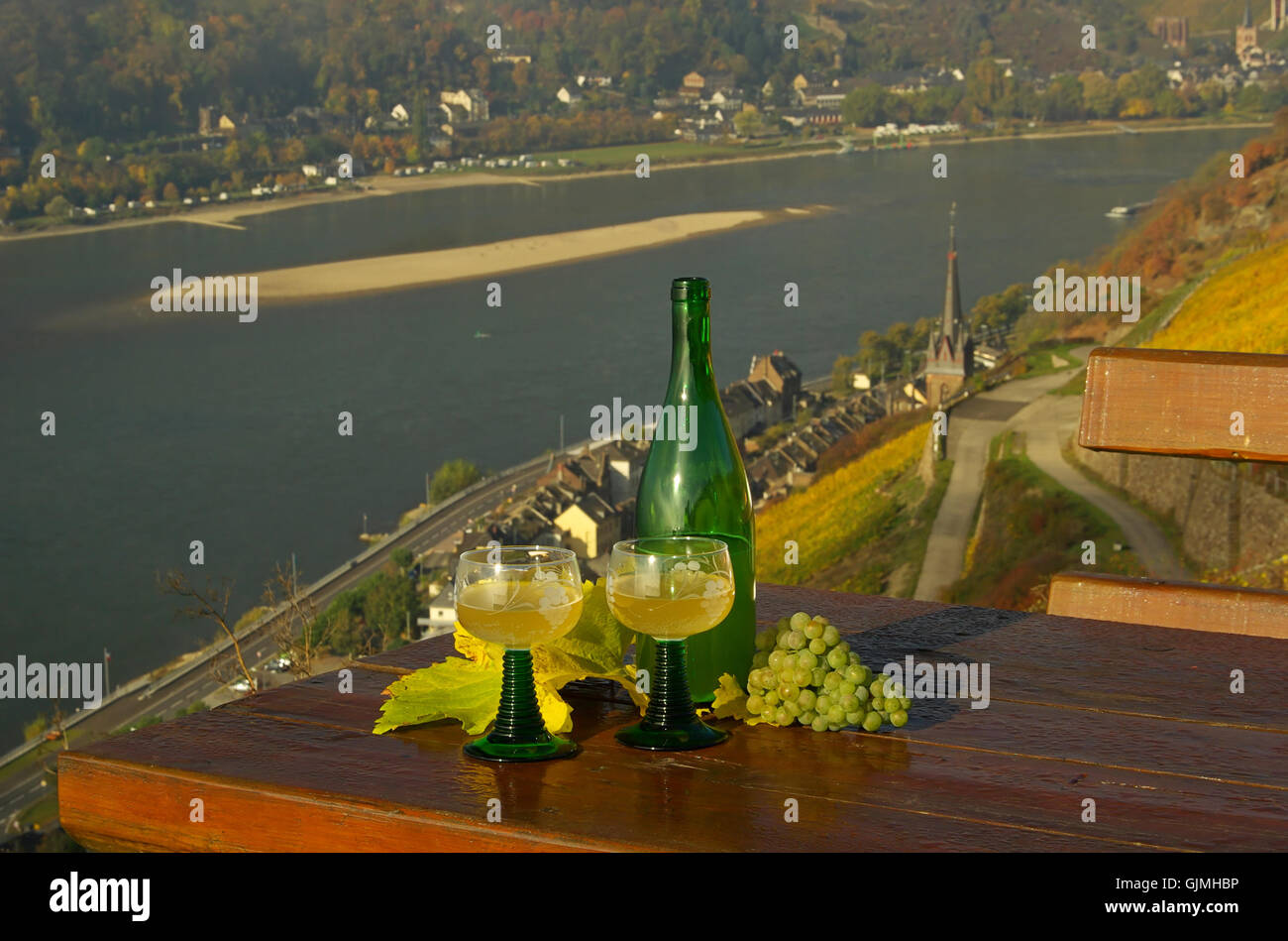 rhine wine glass Stock Photo - Alamy