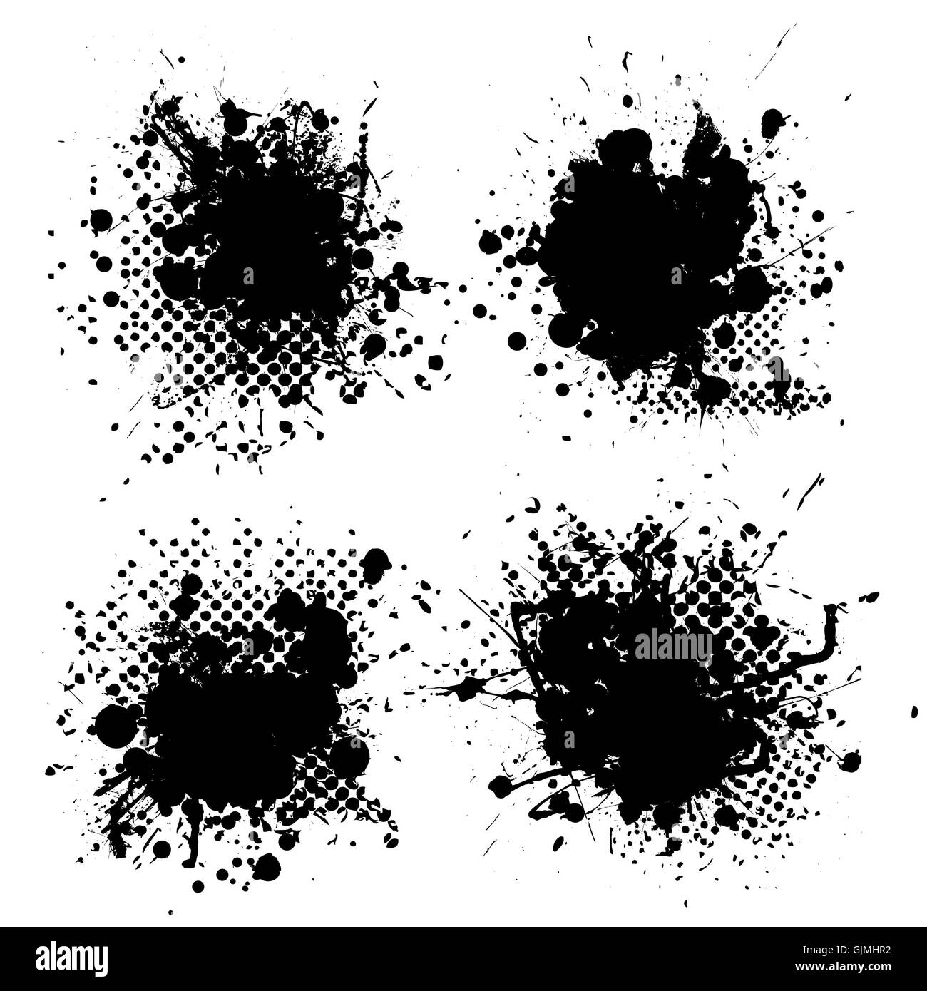 Black silhouette ink splash icon Cut Out Stock Images & Pictures - Alamy