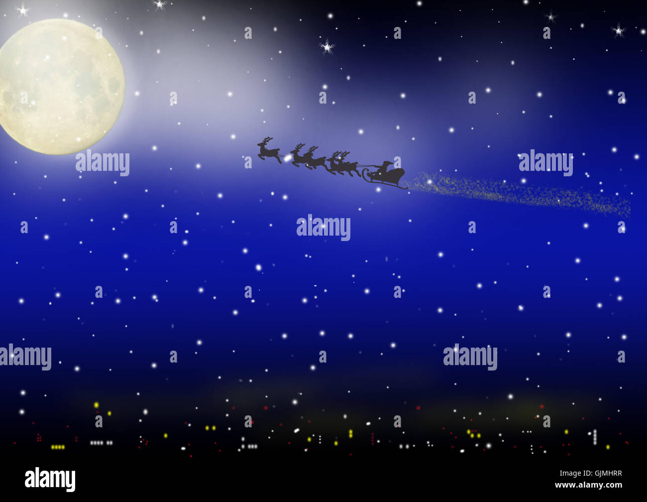father christmas nicholas sledge Stock Photo - Alamy