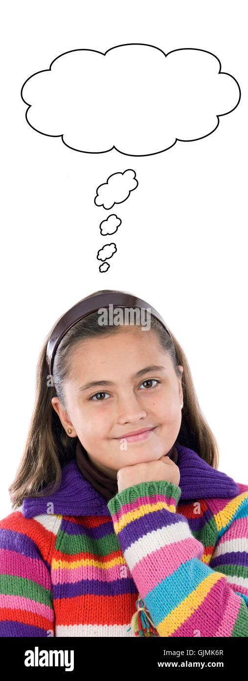 thinking girl girls Stock Photo - Alamy