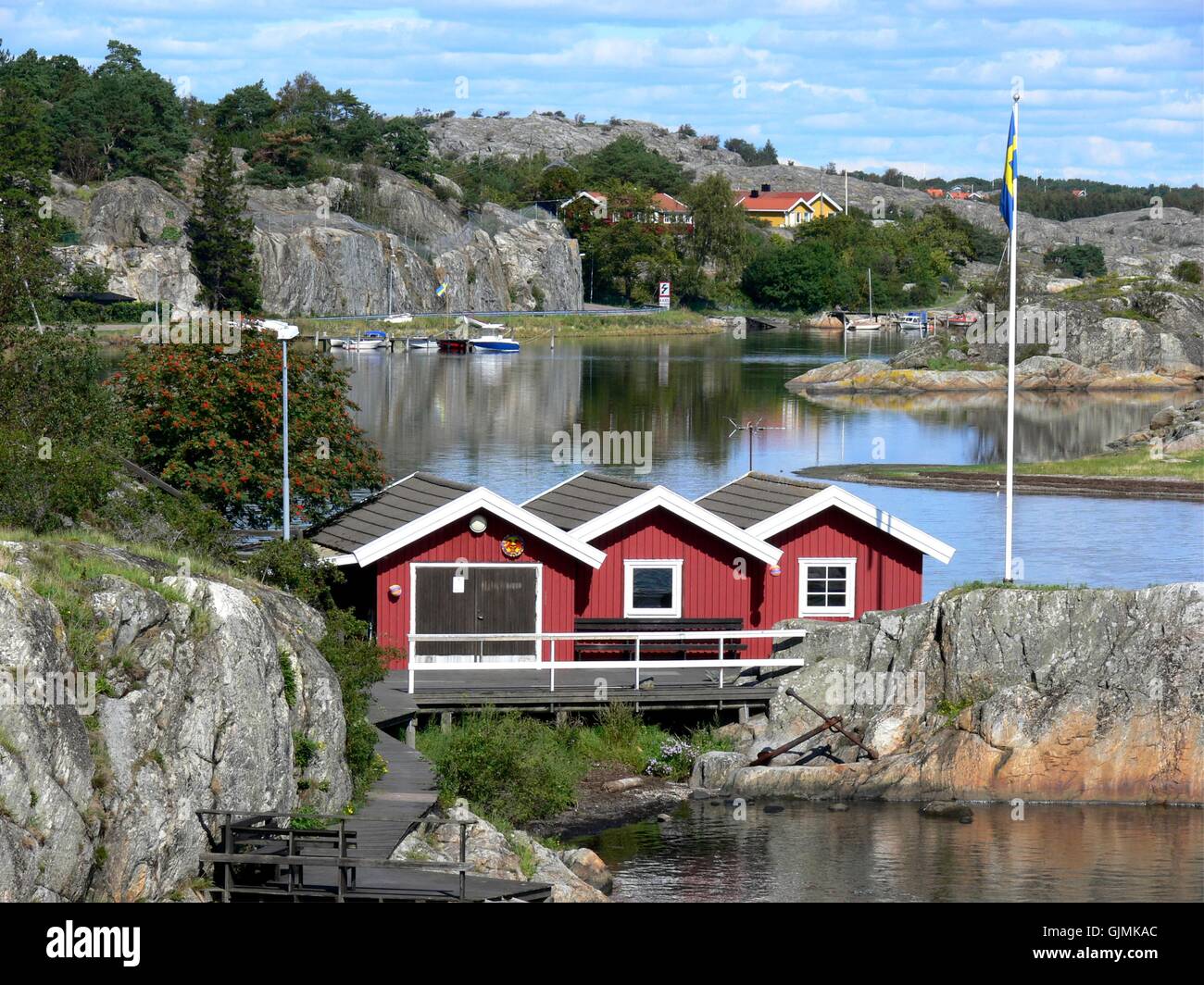 sweden rock bay Stock Photo - Alamy