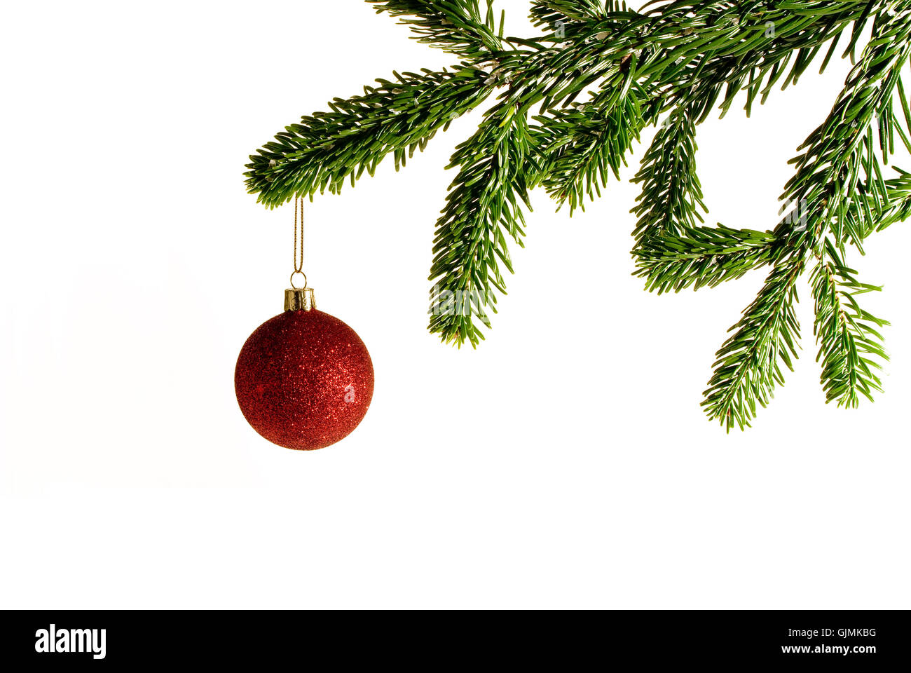 Christmas branch hanging ball hi-res stock photography and images - Alamy