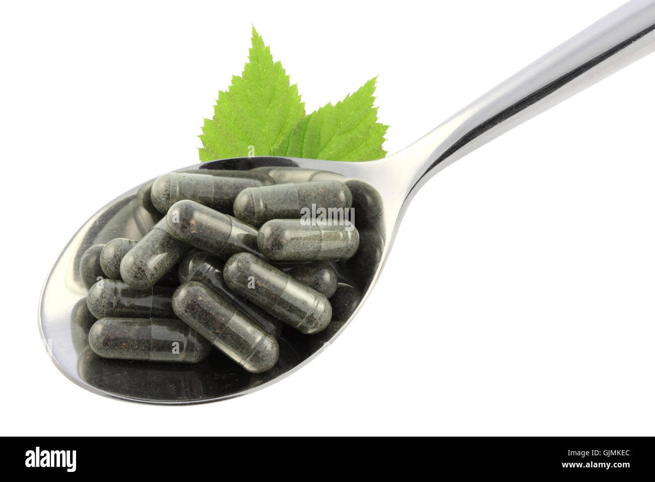 Medicinal capsule leaf isolated hi-res stock photography and images - Alamy