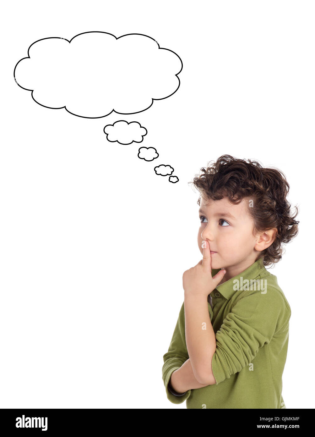 thinking adorable boy Stock Photo - Alamy