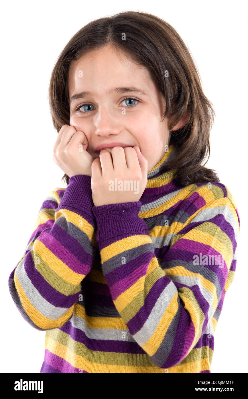 anxious afraid child Stock Photo - Alamy