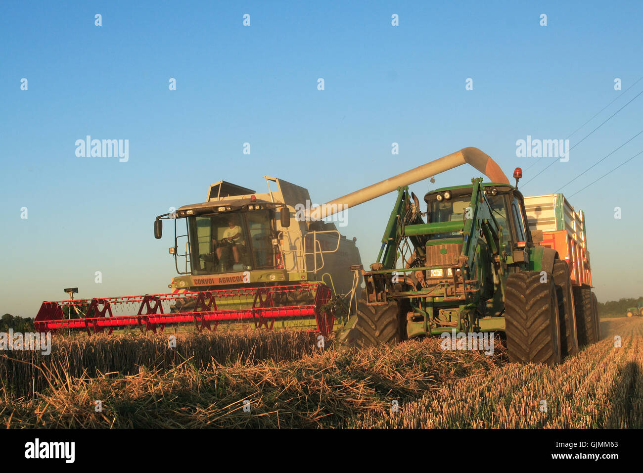 wheat tractor harvester Stock Photo - Alamy