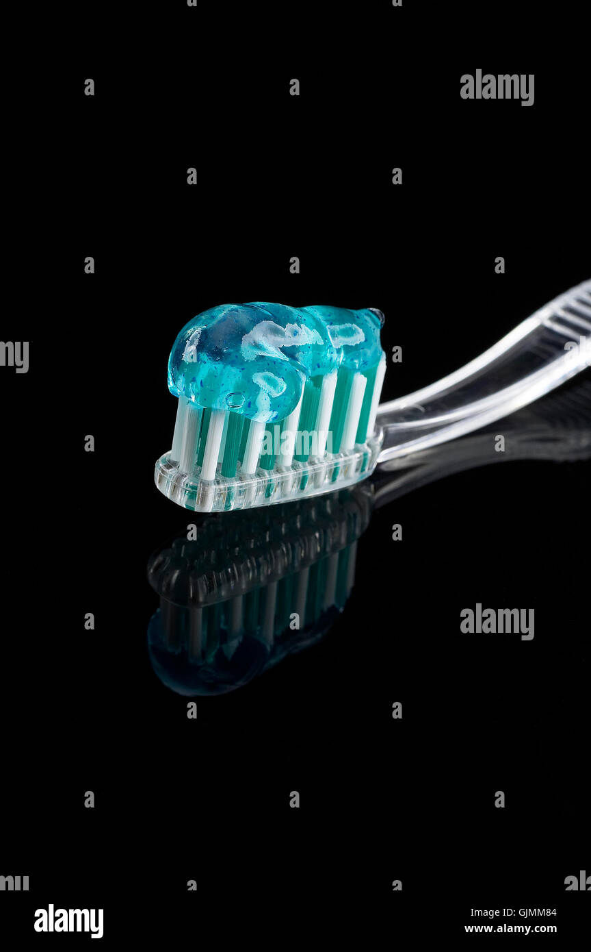 toothpaste brush toothbrush Stock Photo - Alamy