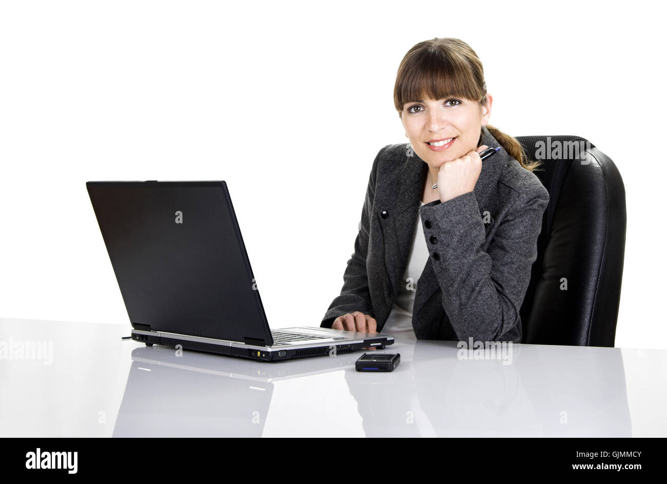 woman office laptop Stock Photo - Alamy