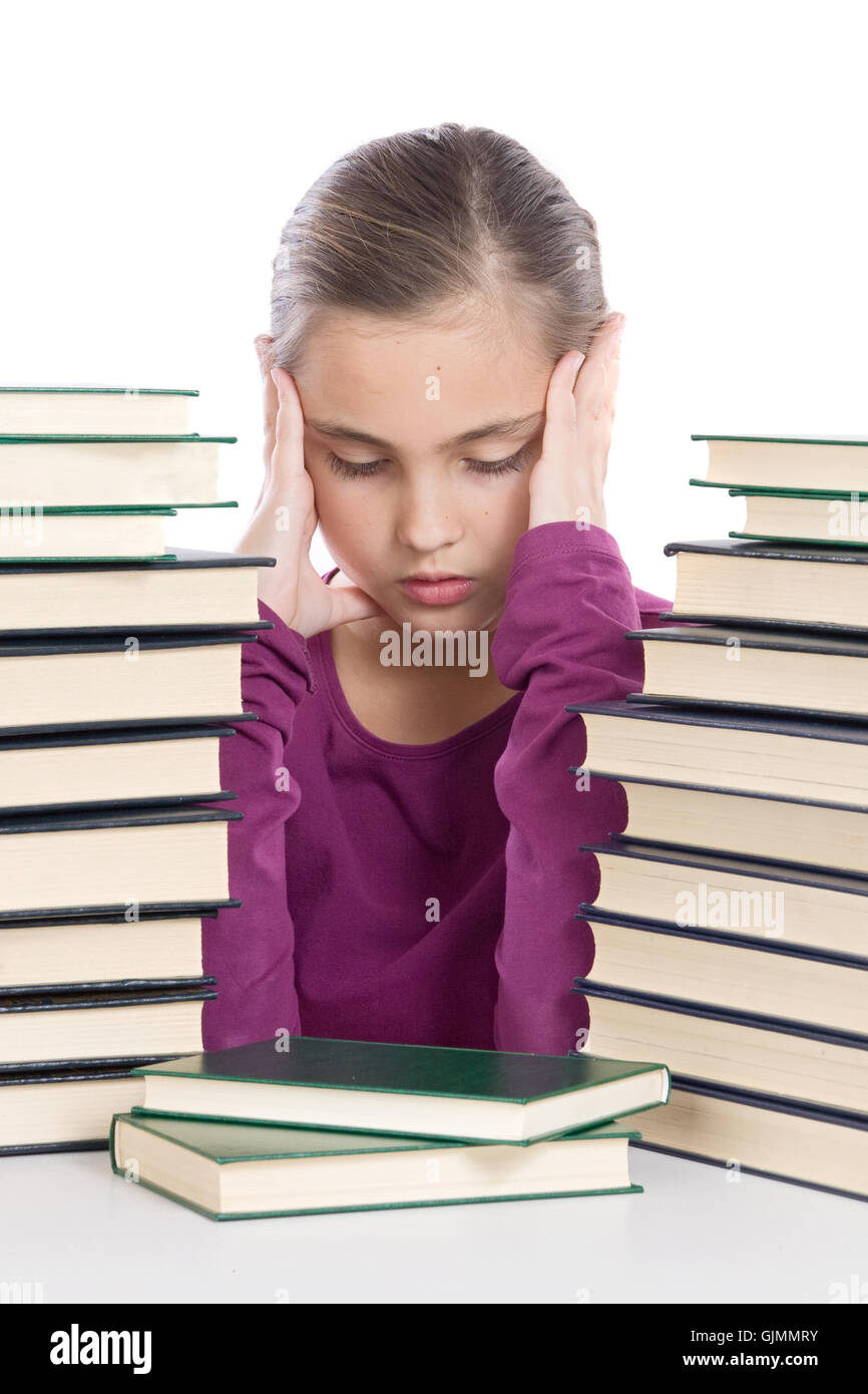 concentrated adorable book Stock Photo - Alamy