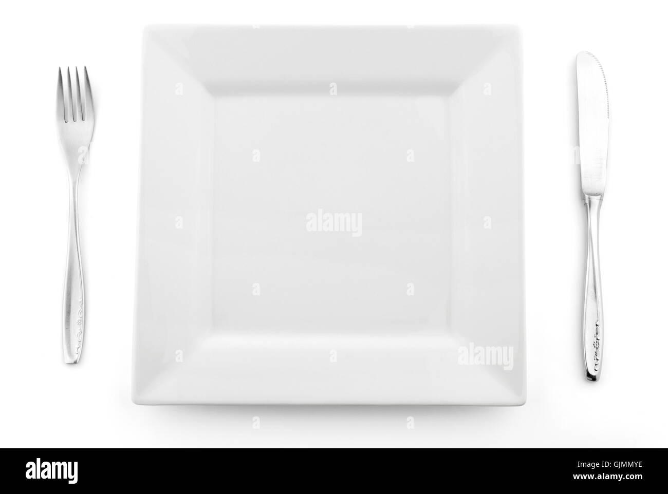 object plate fork Stock Photo - Alamy