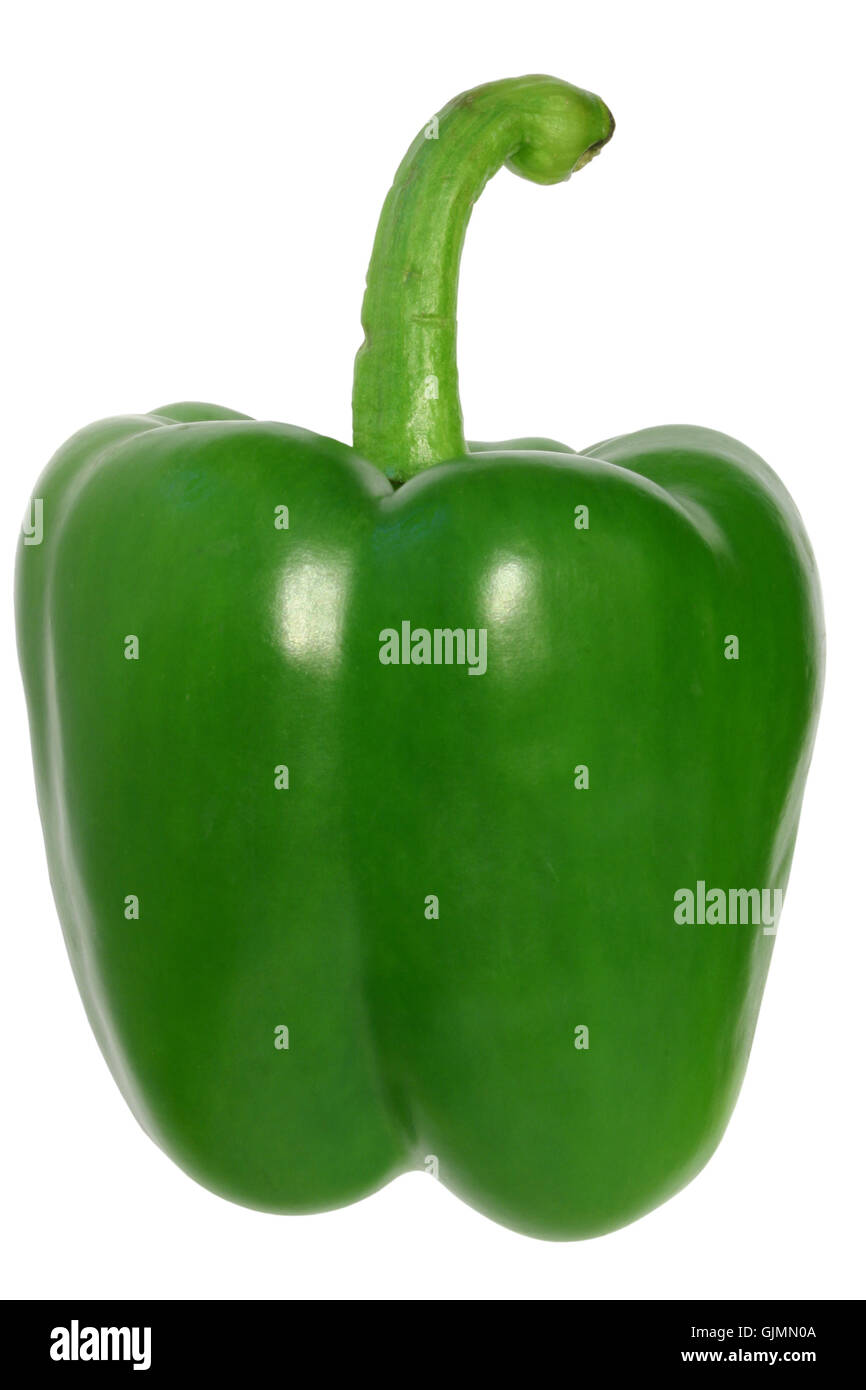 pepper isolated green Stock Photo - Alamy