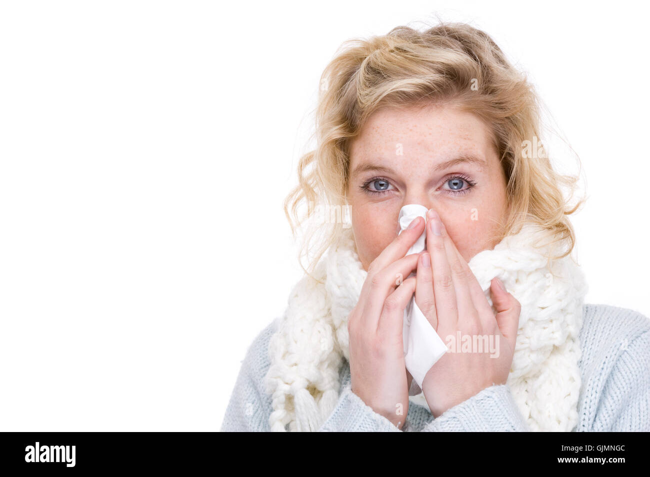 woman cold catarrh Stock Photo - Alamy