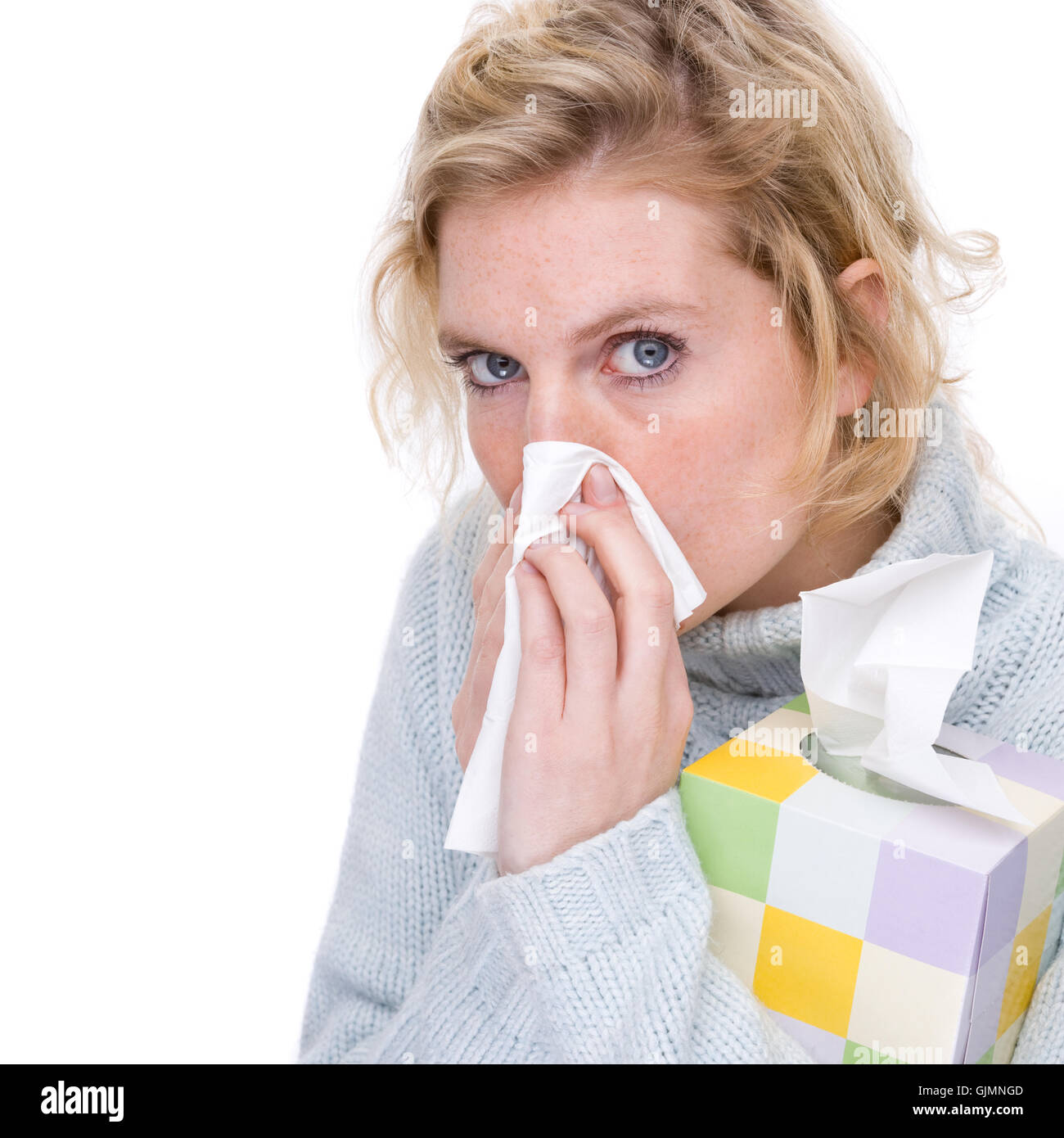 woman cold catarrh Stock Photo - Alamy