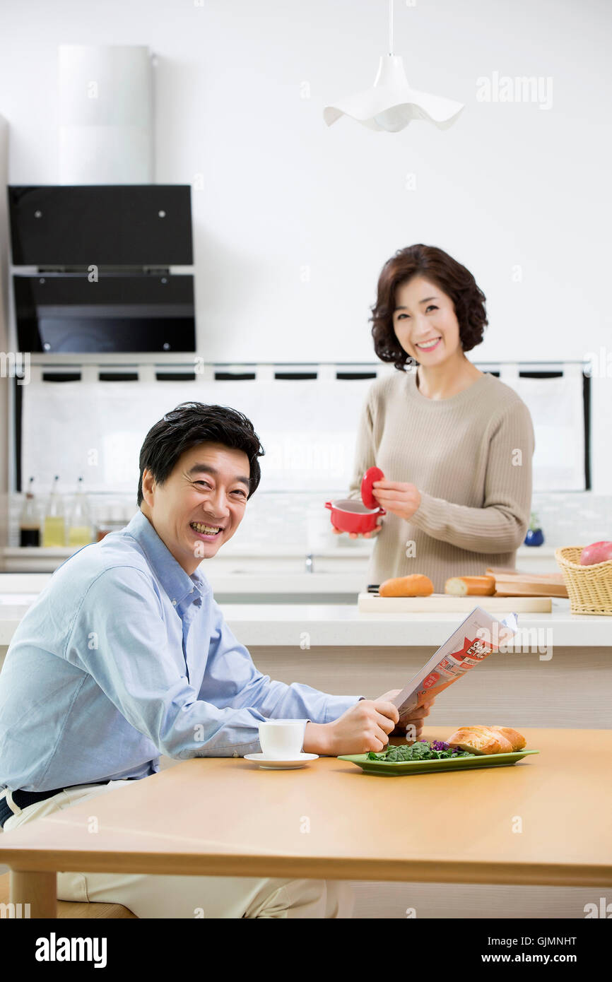 Happy middleaged asian couple hi-res stock photography and images - Alamy