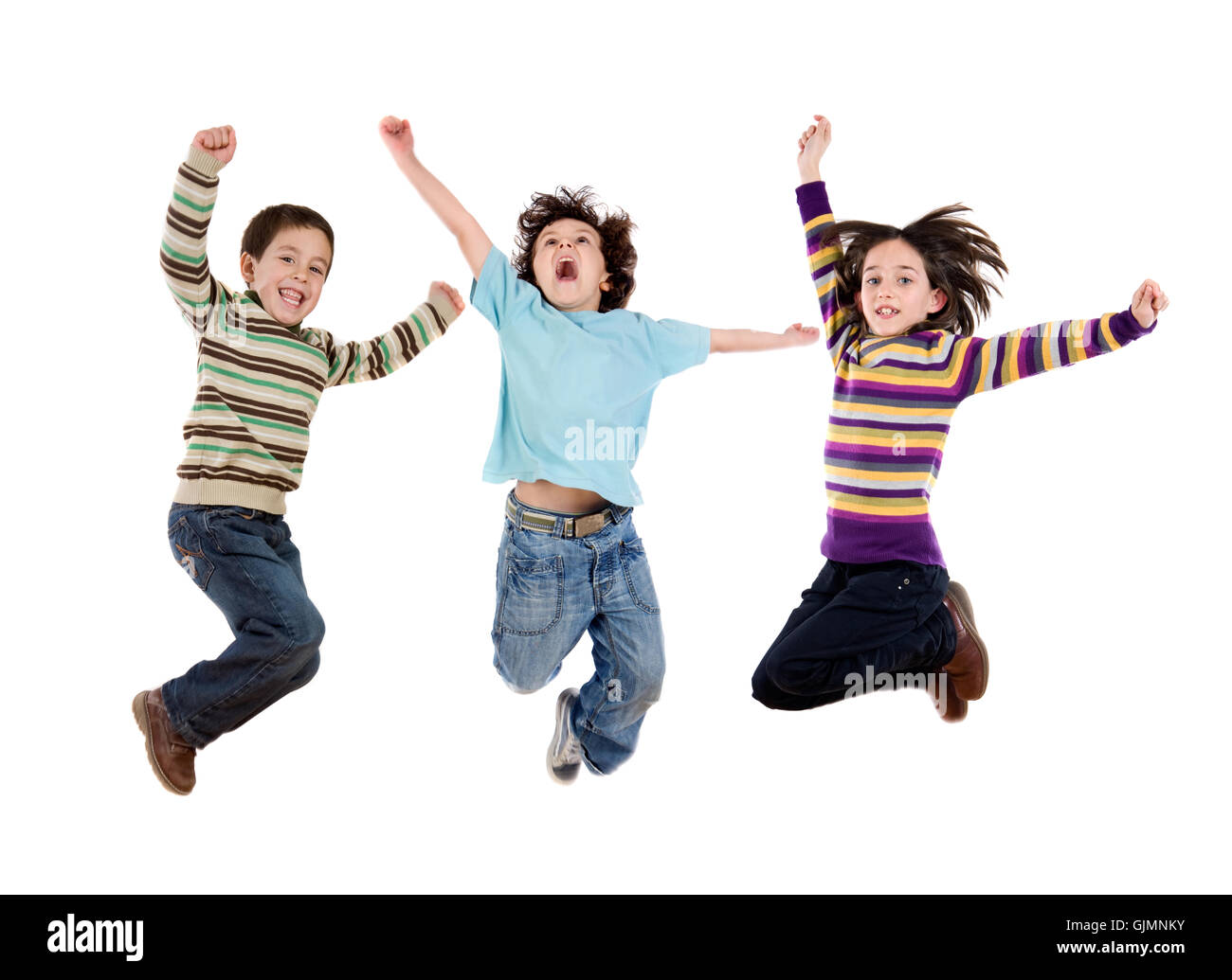 Funny gesture children jump hi-res stock photography and images - Alamy