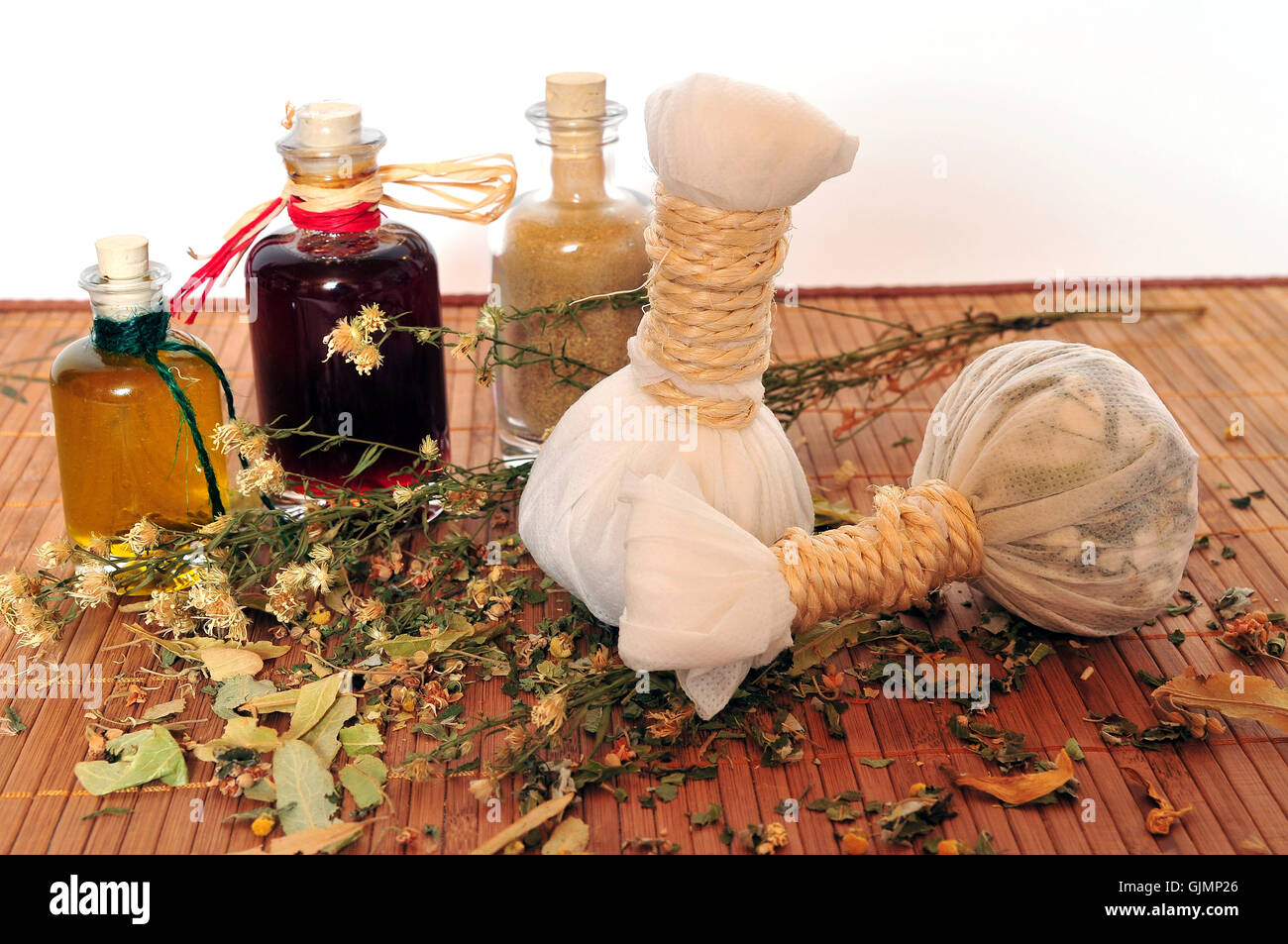 herbal compress oil Stock Photo - Alamy