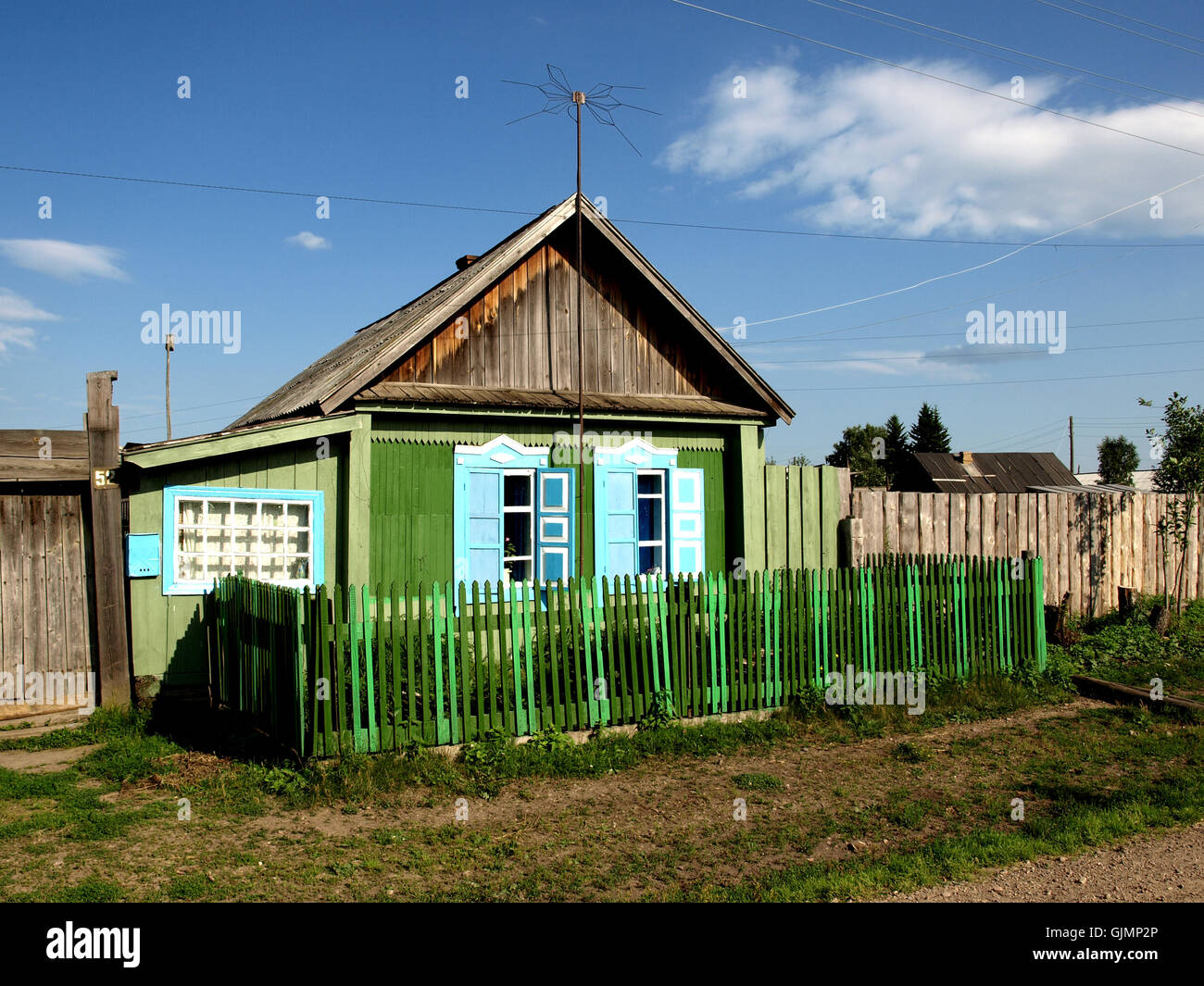 siberian wooden house Stock Photo - Alamy