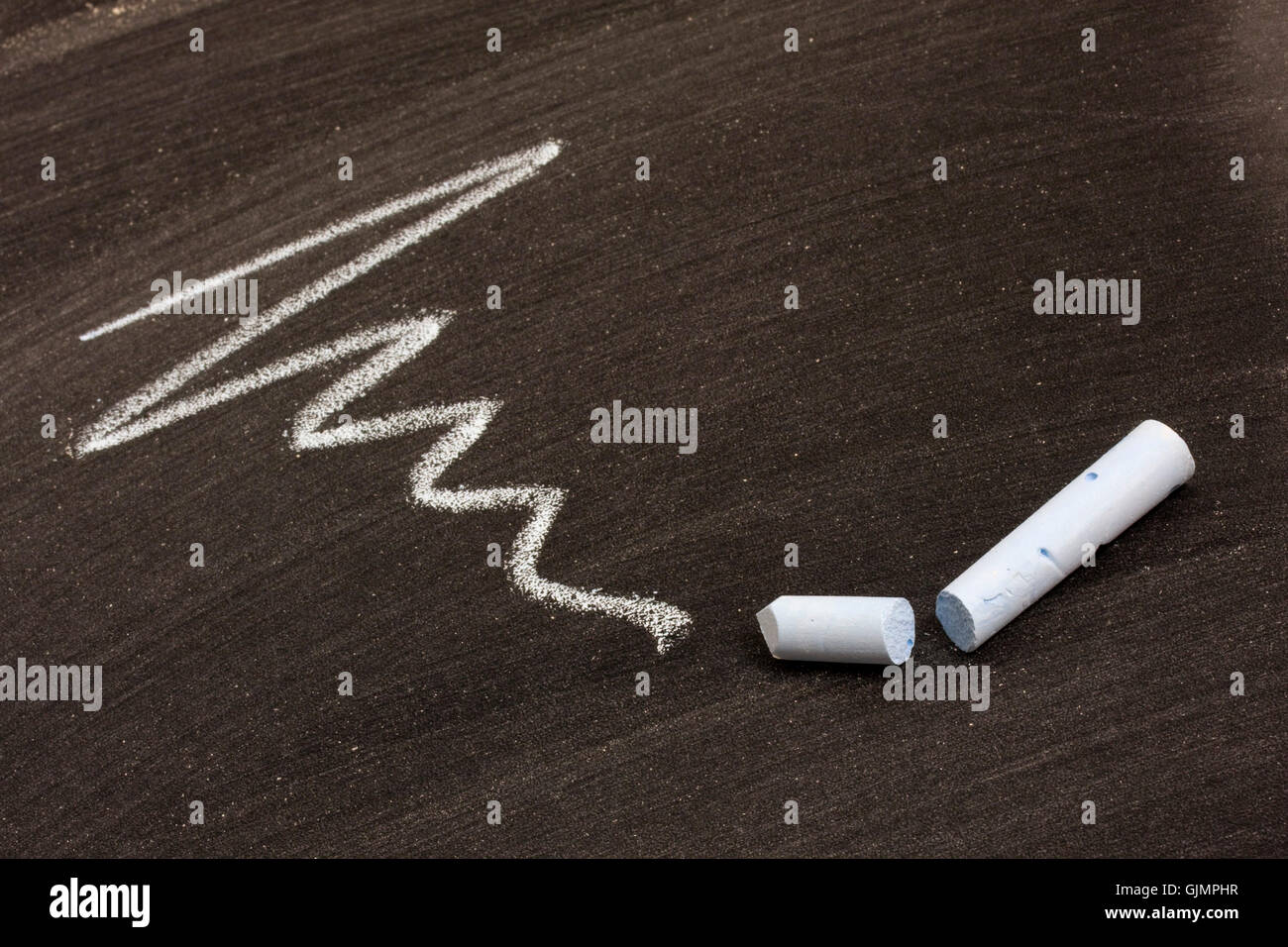 broken blackboard chalk Stock Photo - Alamy