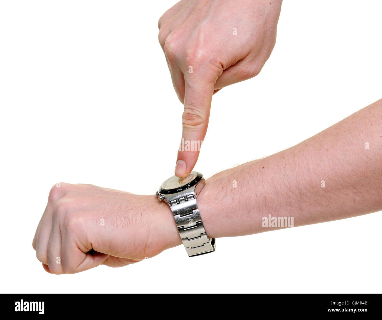 hand finger clock Stock Photo - Alamy
