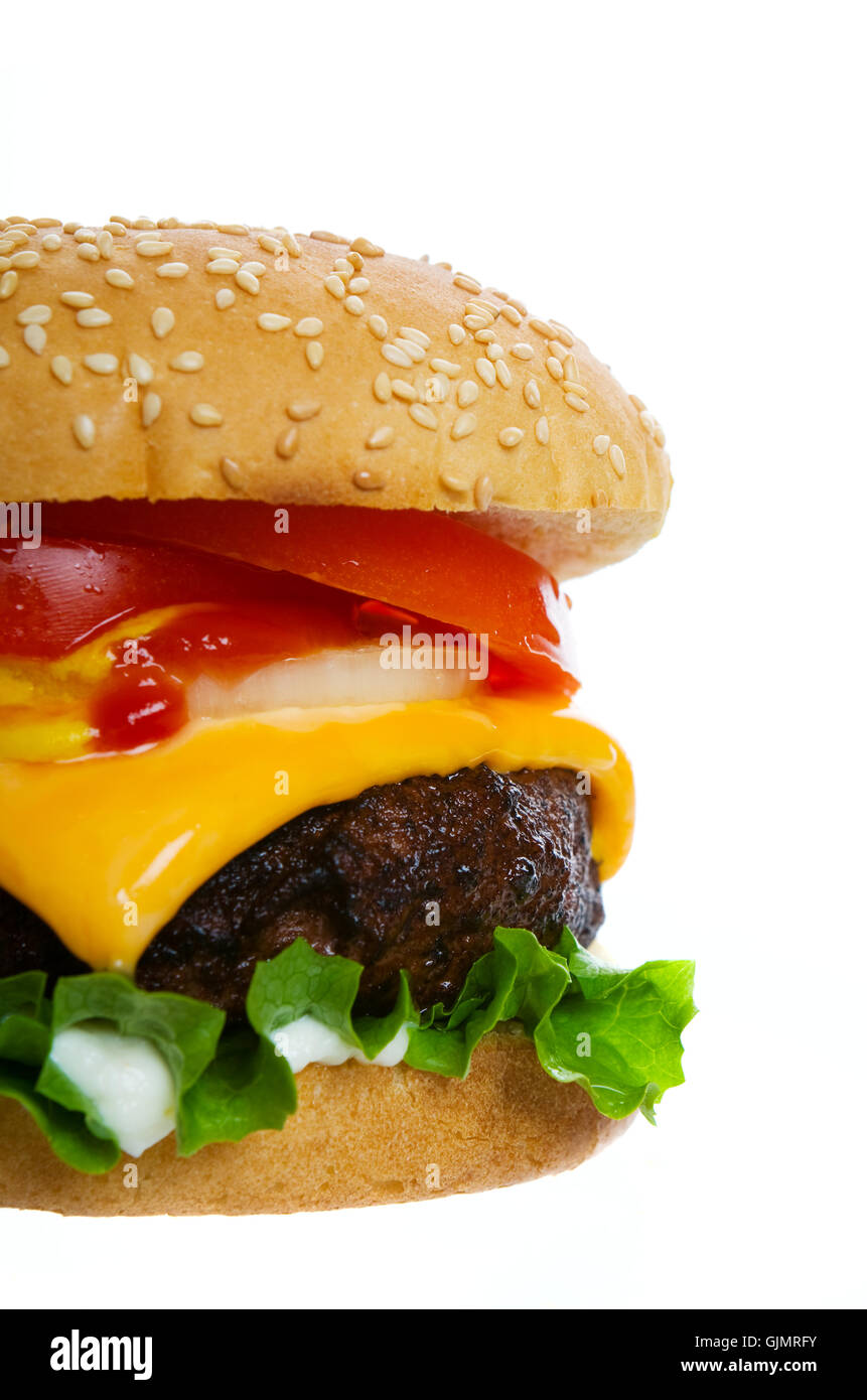closeup sandwich hamburger Stock Photo - Alamy