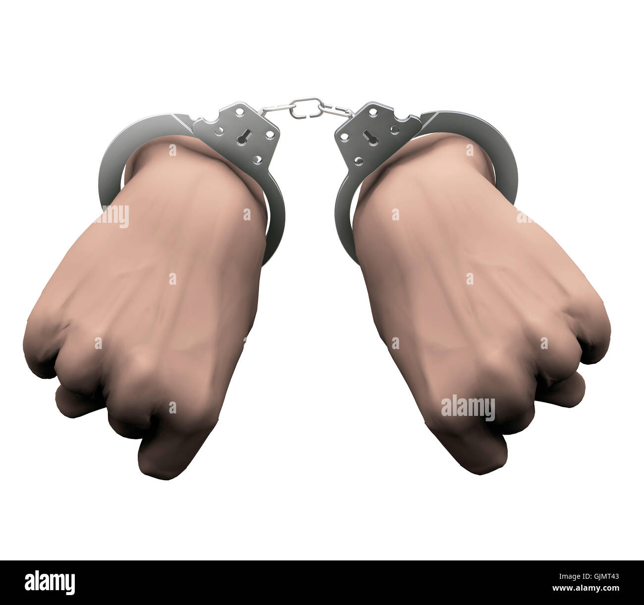 3d render handcuffs hi-res stock photography and images - Alamy