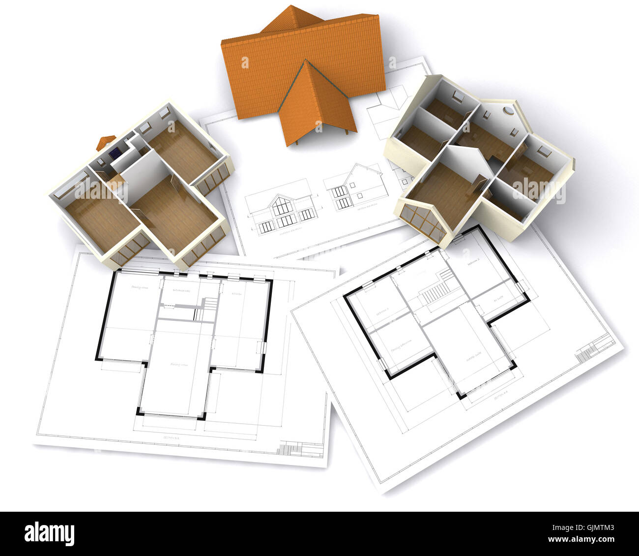 house building object Stock Photo - Alamy