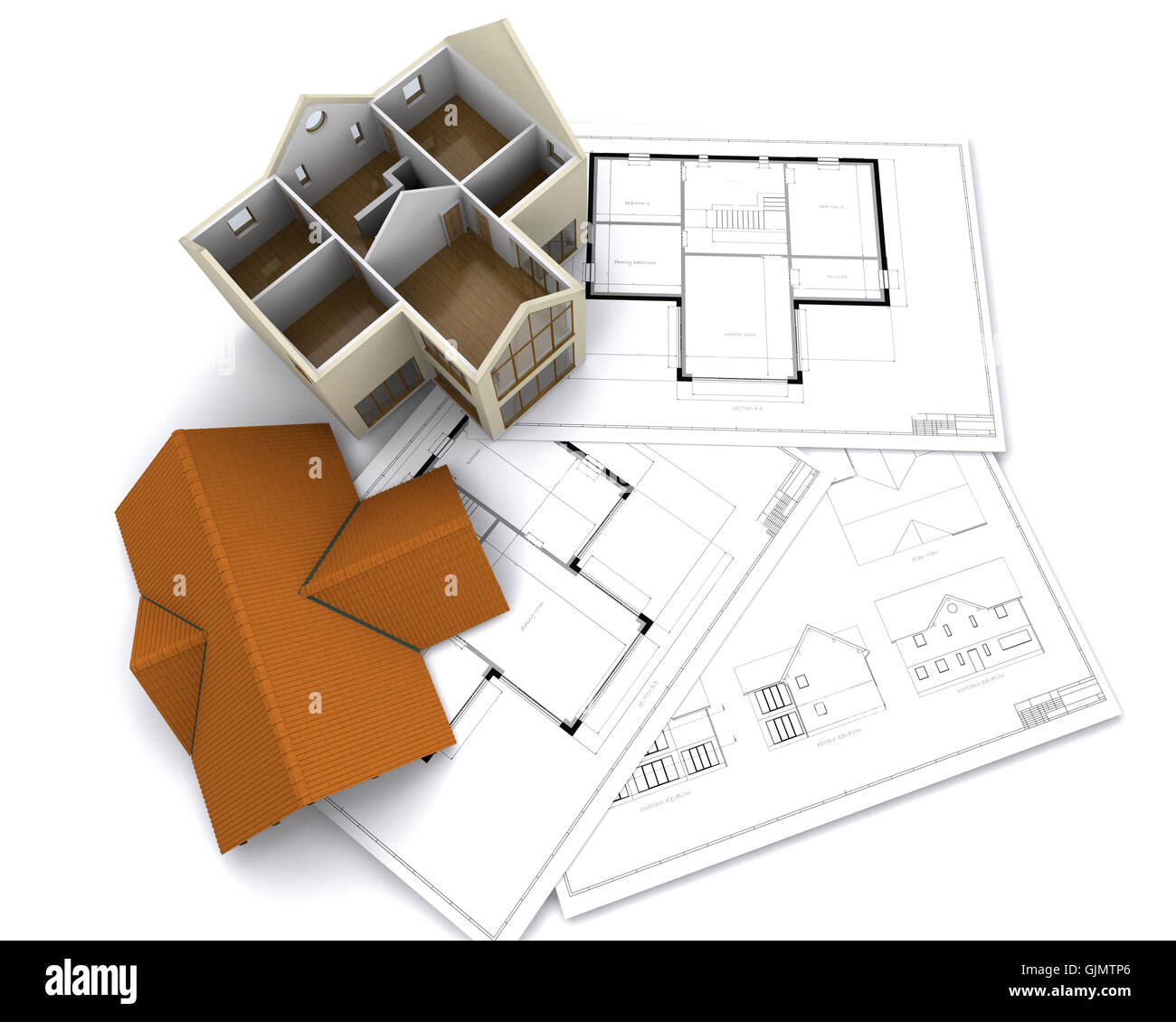 house building object Stock Photo - Alamy