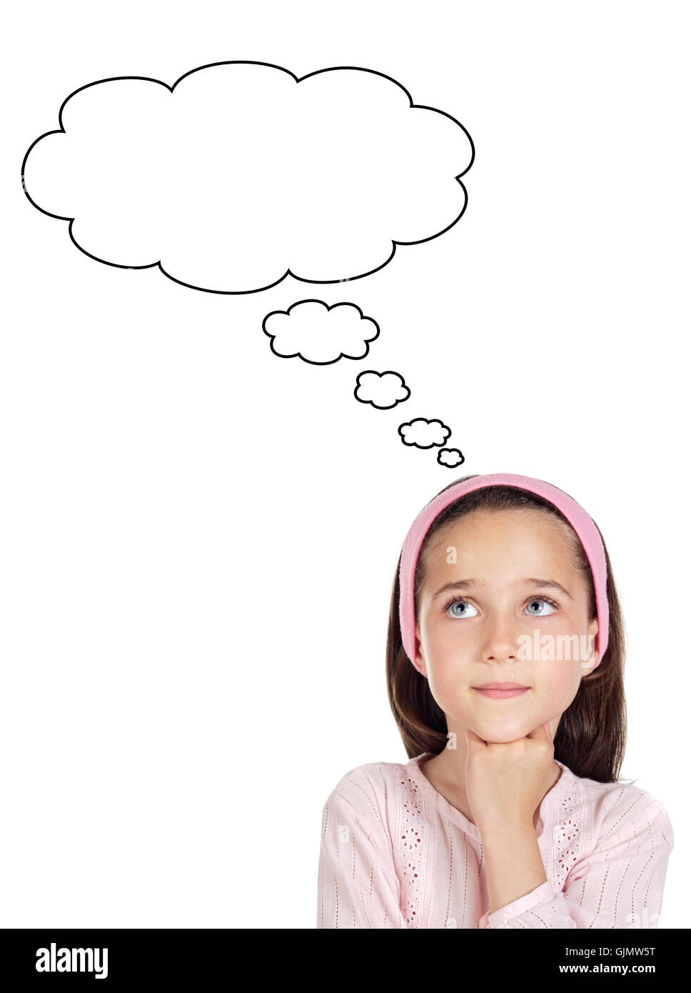 thinking adorable girl Stock Photo - Alamy