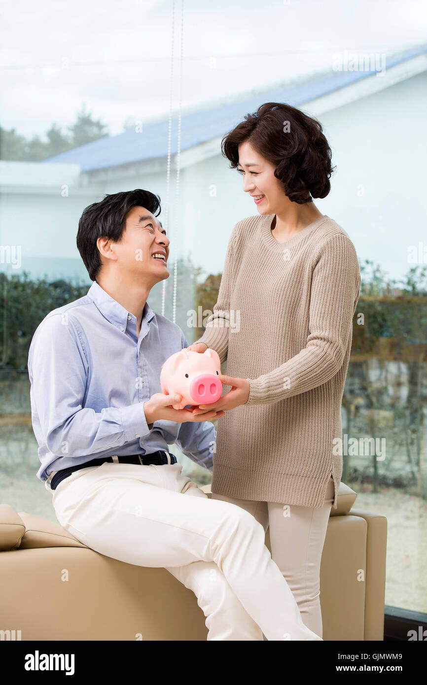 Happy middleaged asian couple hi-res stock photography and images - Alamy