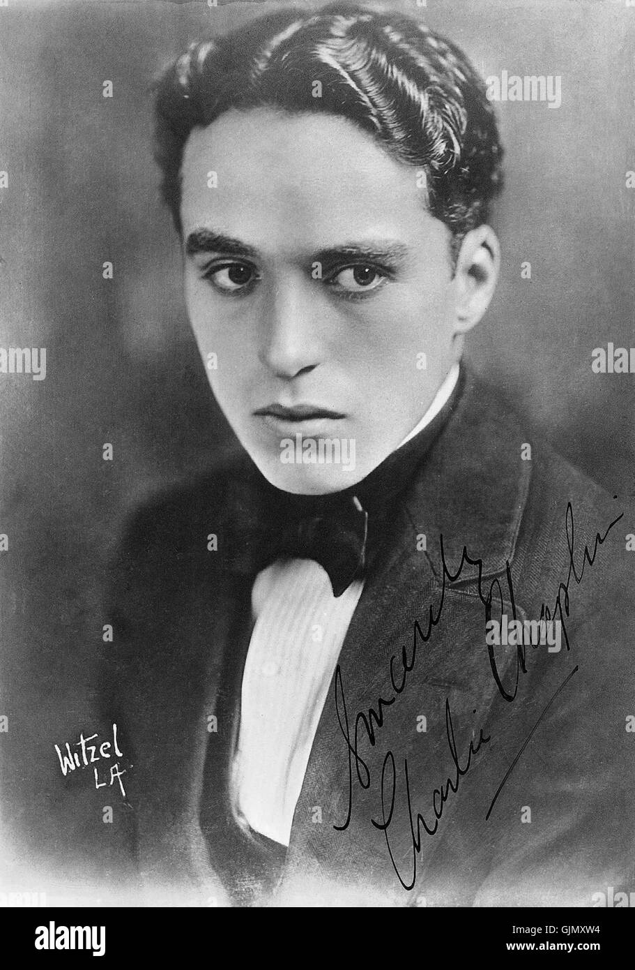 This portrait of Charlie Chaplin, created by Witzel Studios in Los ...