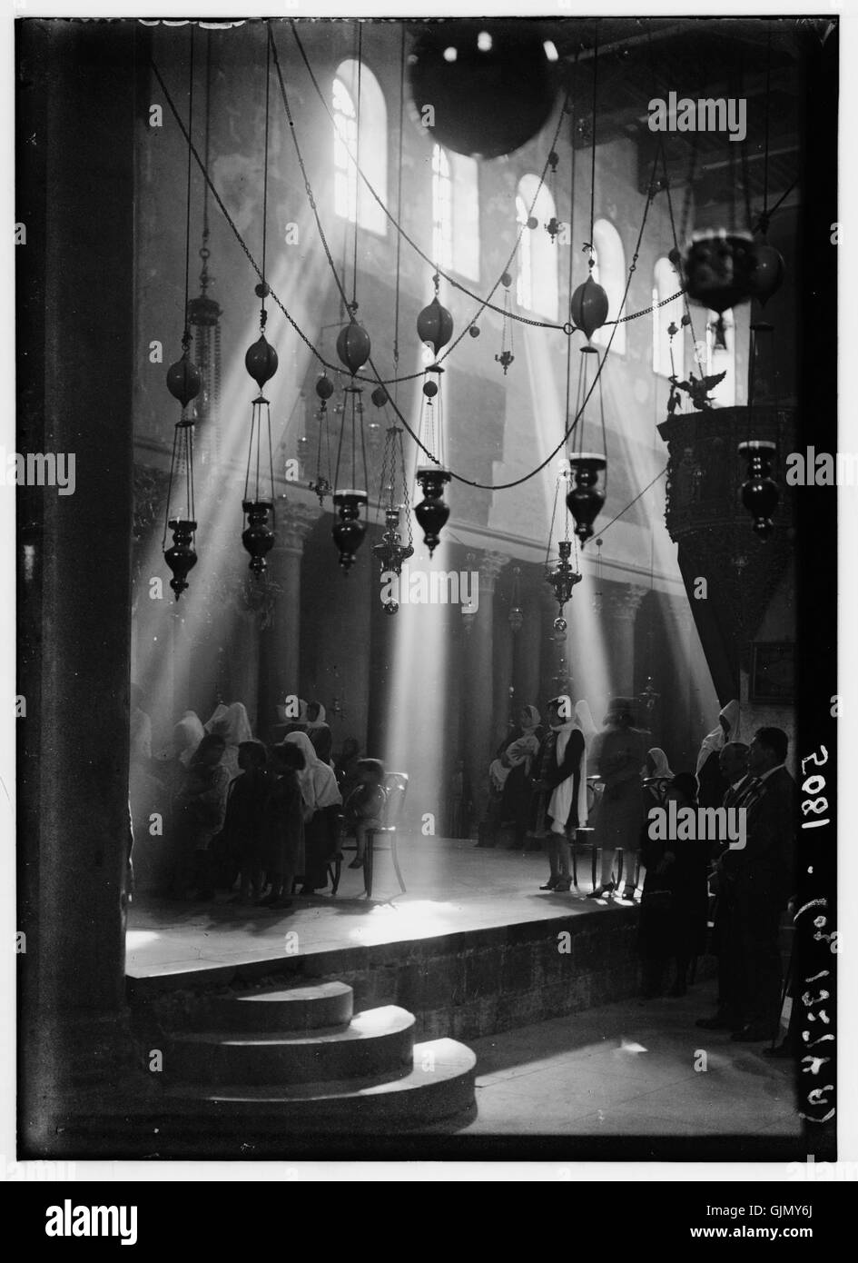 An original photograph of the Church of the Nativity in Bethlehem ...