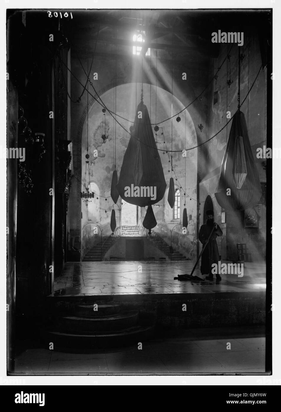 This photograph showcases the Church of the Nativity in Bethlehem ...