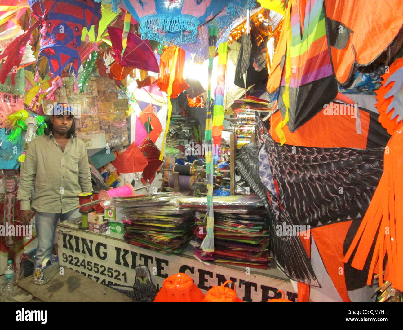 Photograph of the 'Kite Shop' in Bandra, Mumbai, India. The image ...