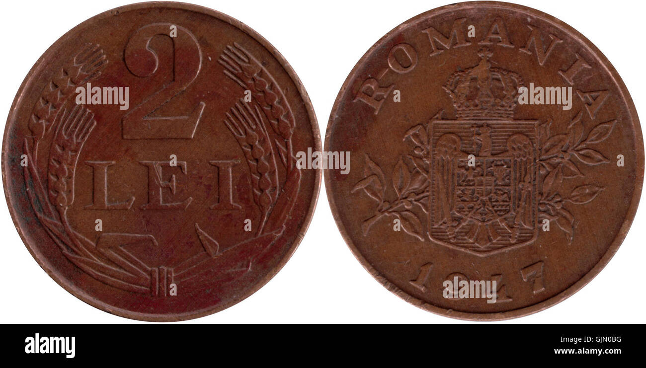 A 2 lei coin from Romania, minted in 1947. This coin reflects the ...