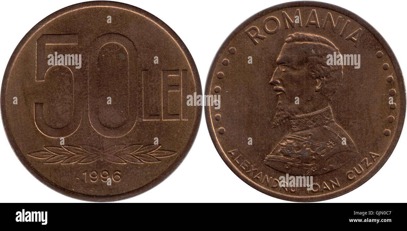 This 50 lei coin from Romania, minted in 1996, is part of Romania's ...