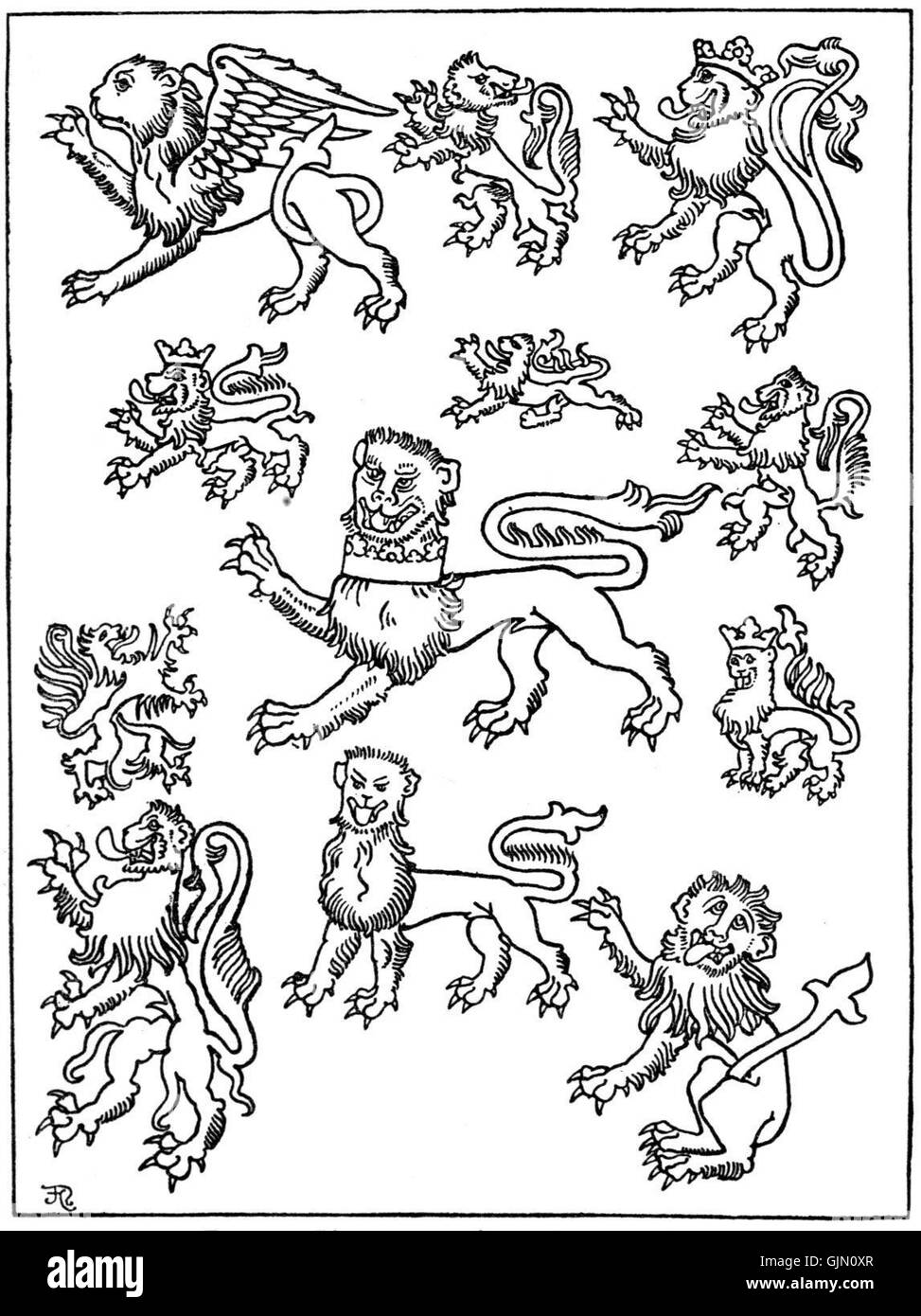 This guide to heraldry offers detailed depictions of coats of arms and ...